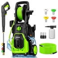 4200 PSI Electric Pressure Washer with Hose Reel,4 Nozzles,for Clean ...