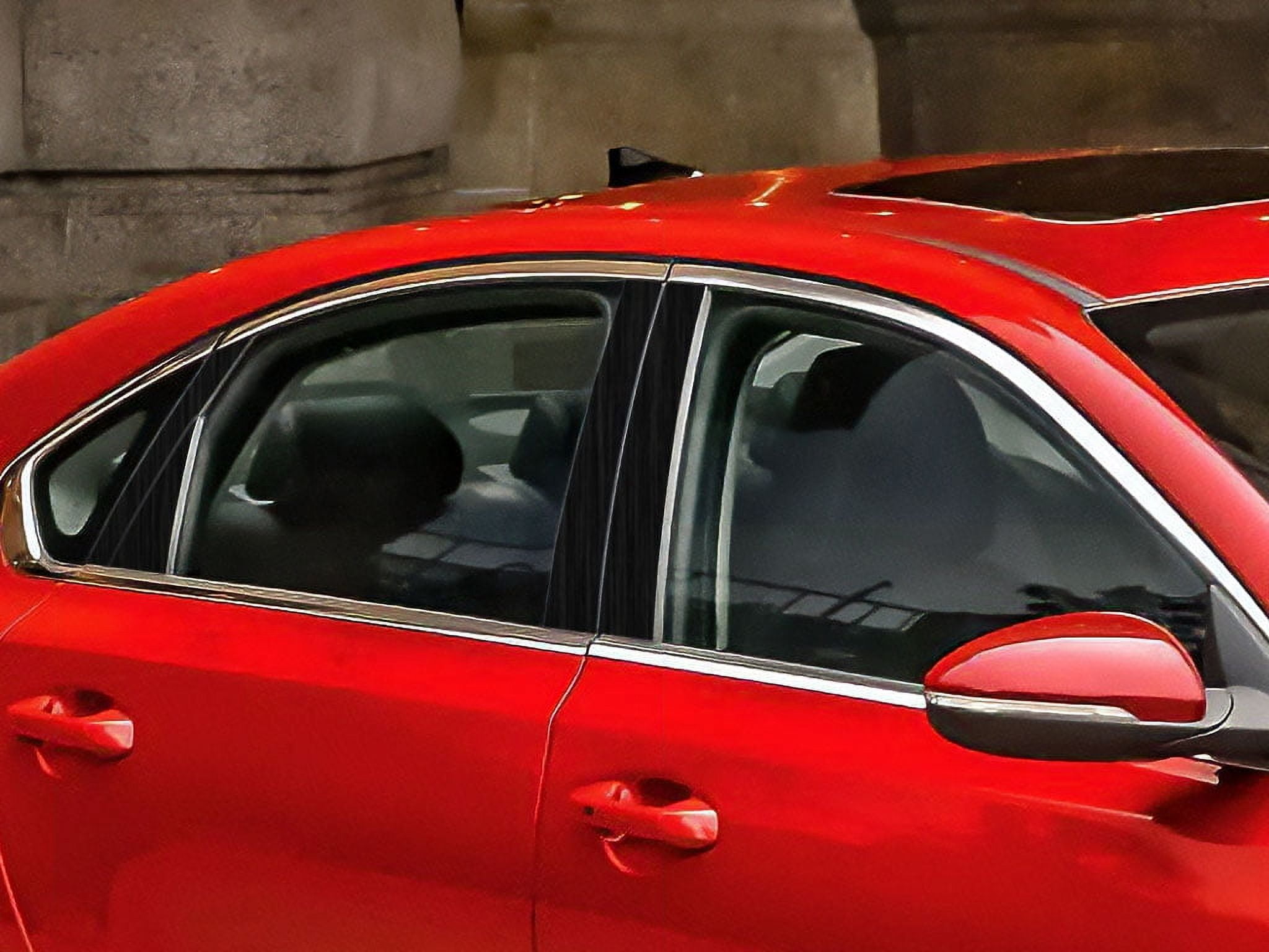 Rvinyl Pillar Post Pre Cut Window Trim Aluminum Brushed Black Fits Kia ...