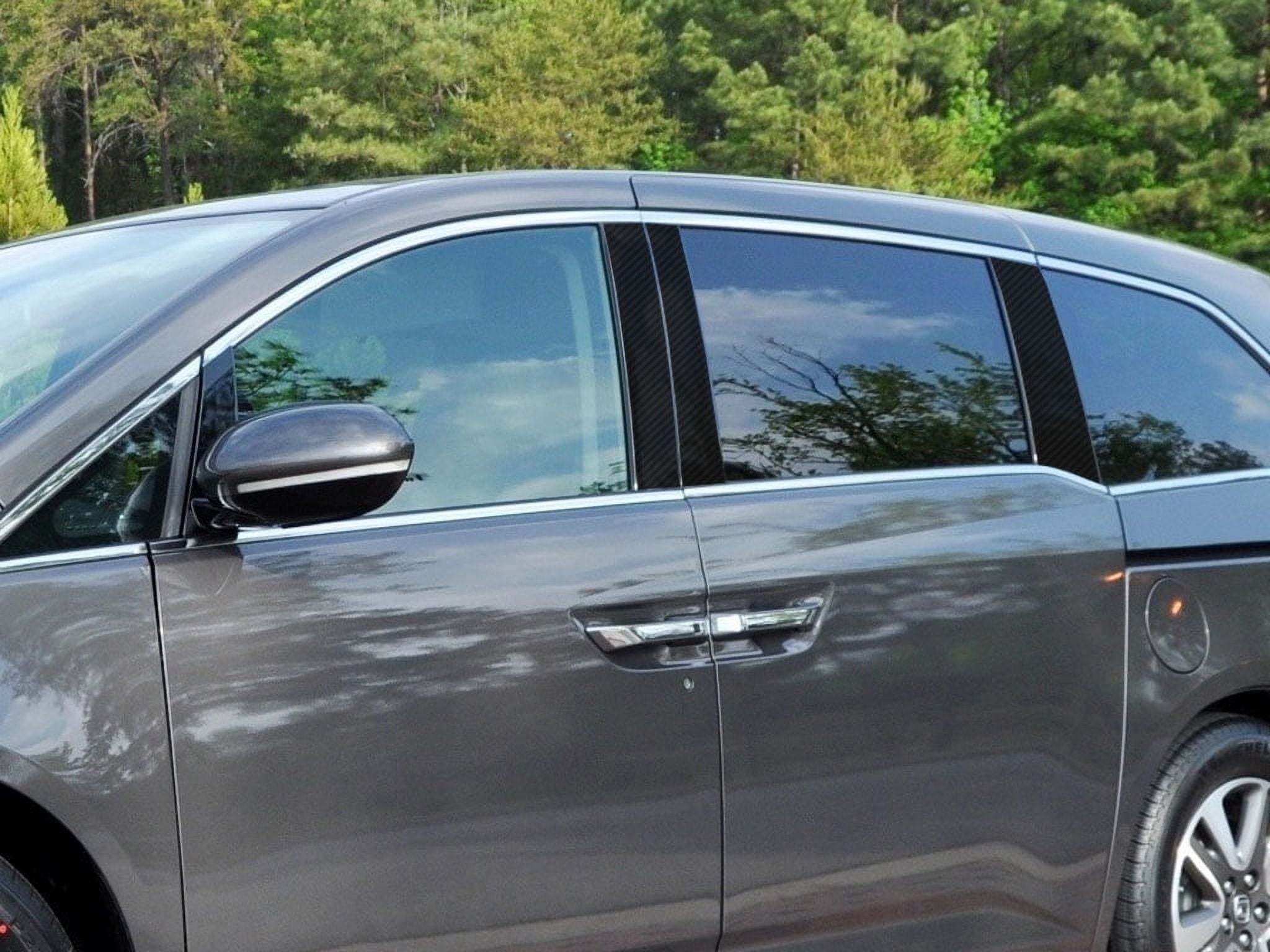 Rvinyl Pillar Post Pre Cut Window Trim Carbon Fiber 3D Black Fits Honda ...