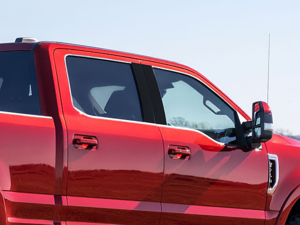Rvinyl Pillar Post Window Trim Compatible with Ford F-250 2017-2024 ...