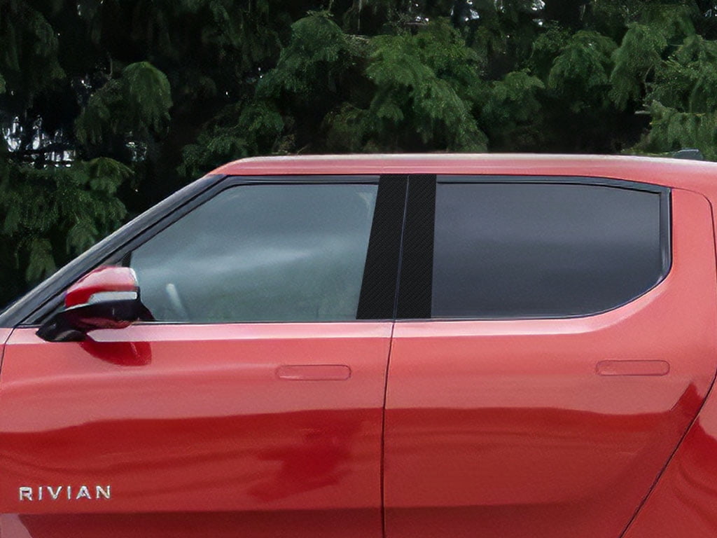 Rvinyl Pillar Post Window Trim Compatible with Rivian R1T 2022-2024 ...