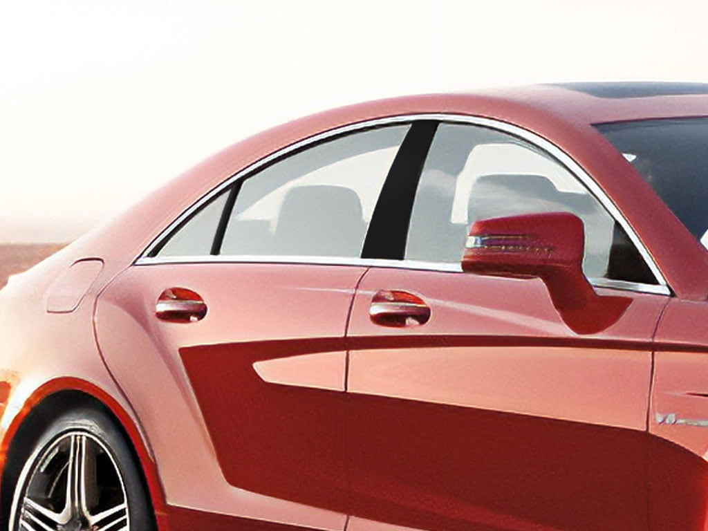 Rvinyl Pillar Post Window Trim Gloss Black Fits Mercedes-Benz CLS-Class ...