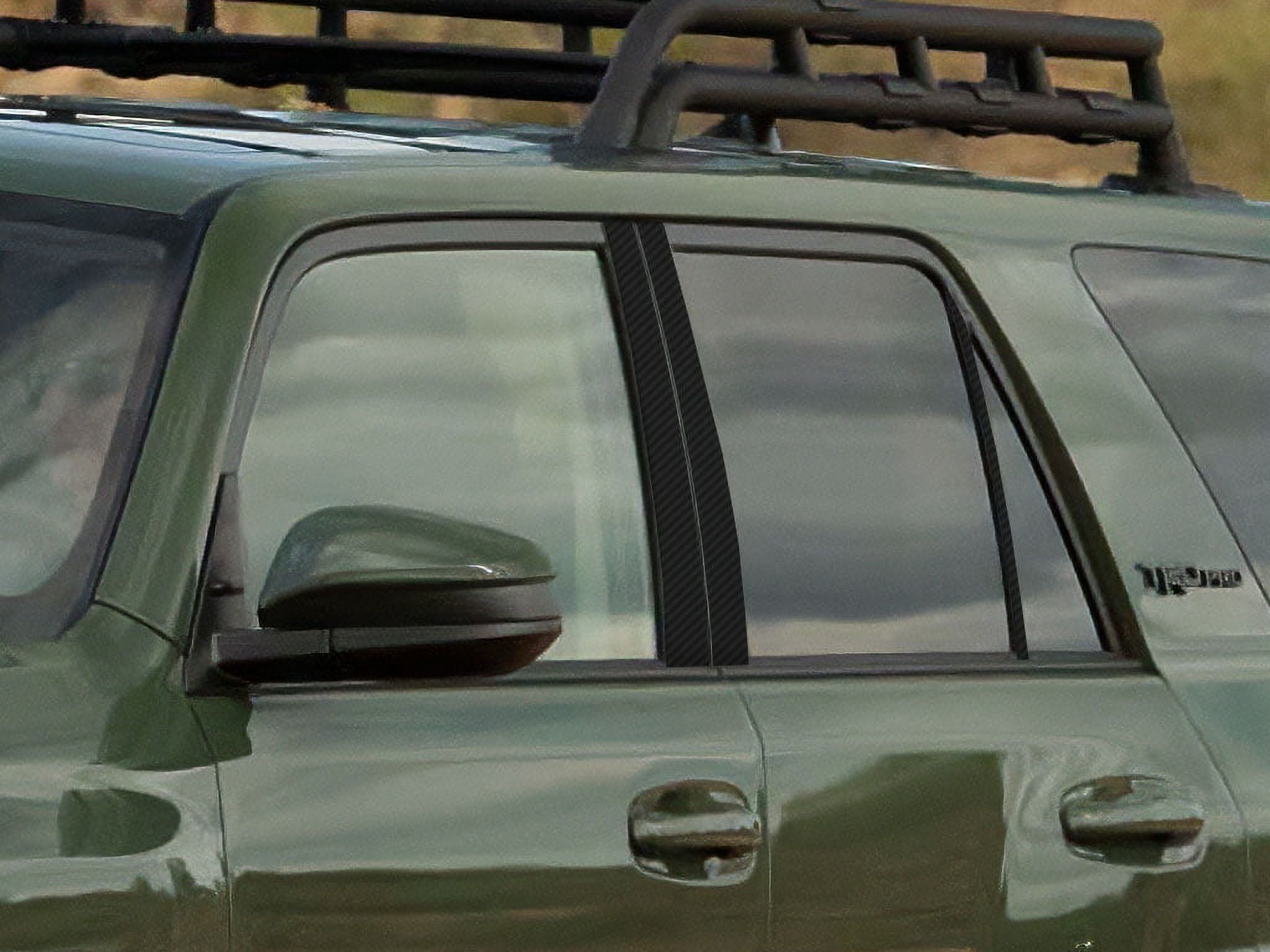 Rvinyl Pillar Post Window Trim Kit Carbon Fiber 3D Black Fits Toyota ...