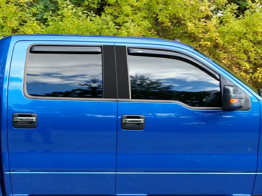 Rvinyl Pillar Post Window Vinyl Trim Kit Gloss Black Fits Ford F-150 ...