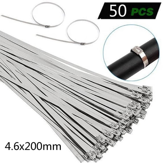 Rvkxad 304 Stainless Steel Self-Locking Cable Ties, Heavy Duty Metal ...