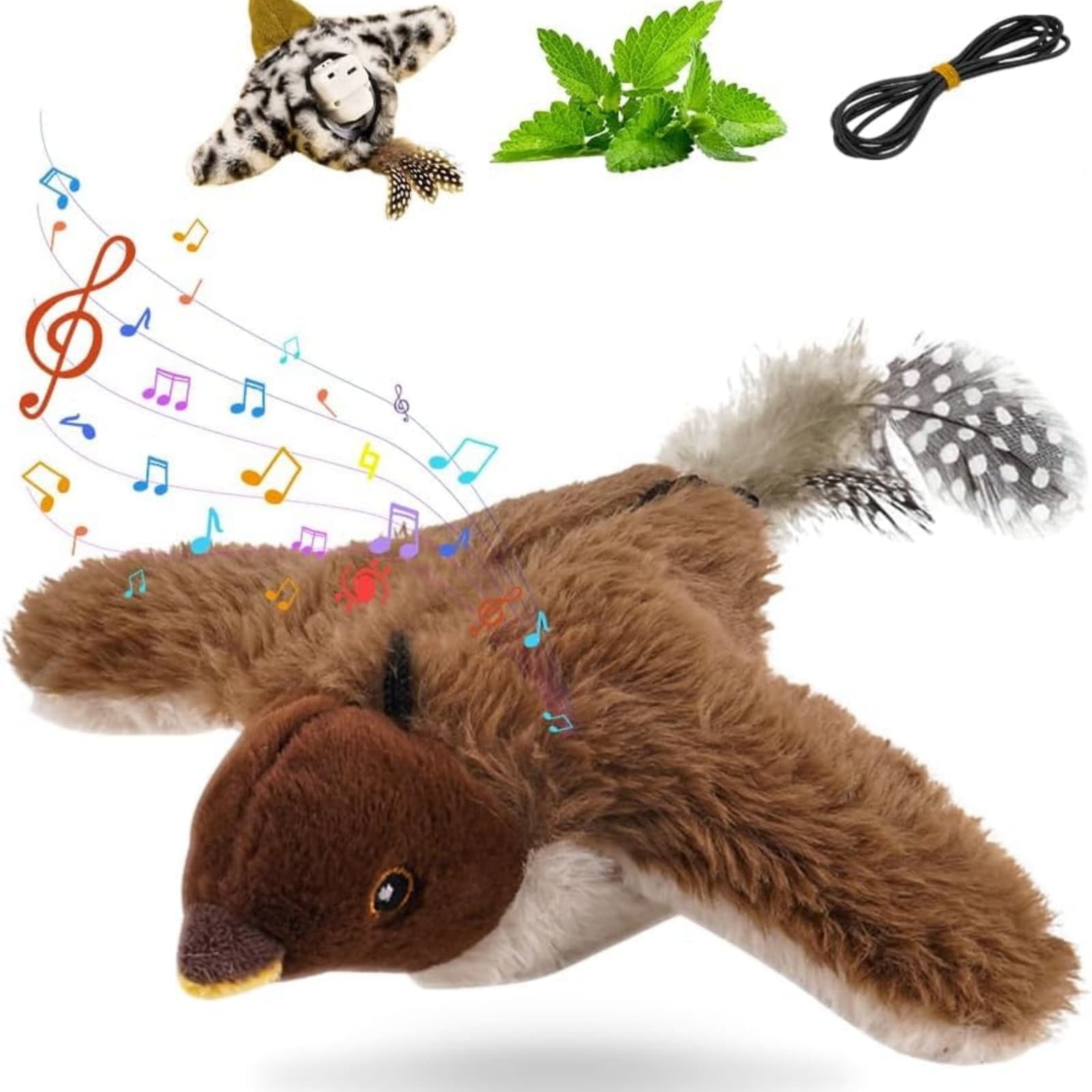 Rvkxad Interactive Chirping Flying Toy, Remote Control Flapping Bird ...