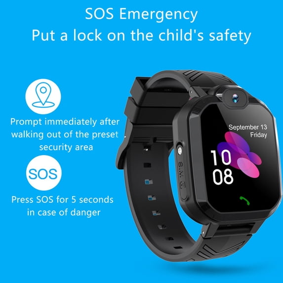 Rvkxad Kids Smart Watch, GPS Tracker Phone Watch for Children, 1.44 ...