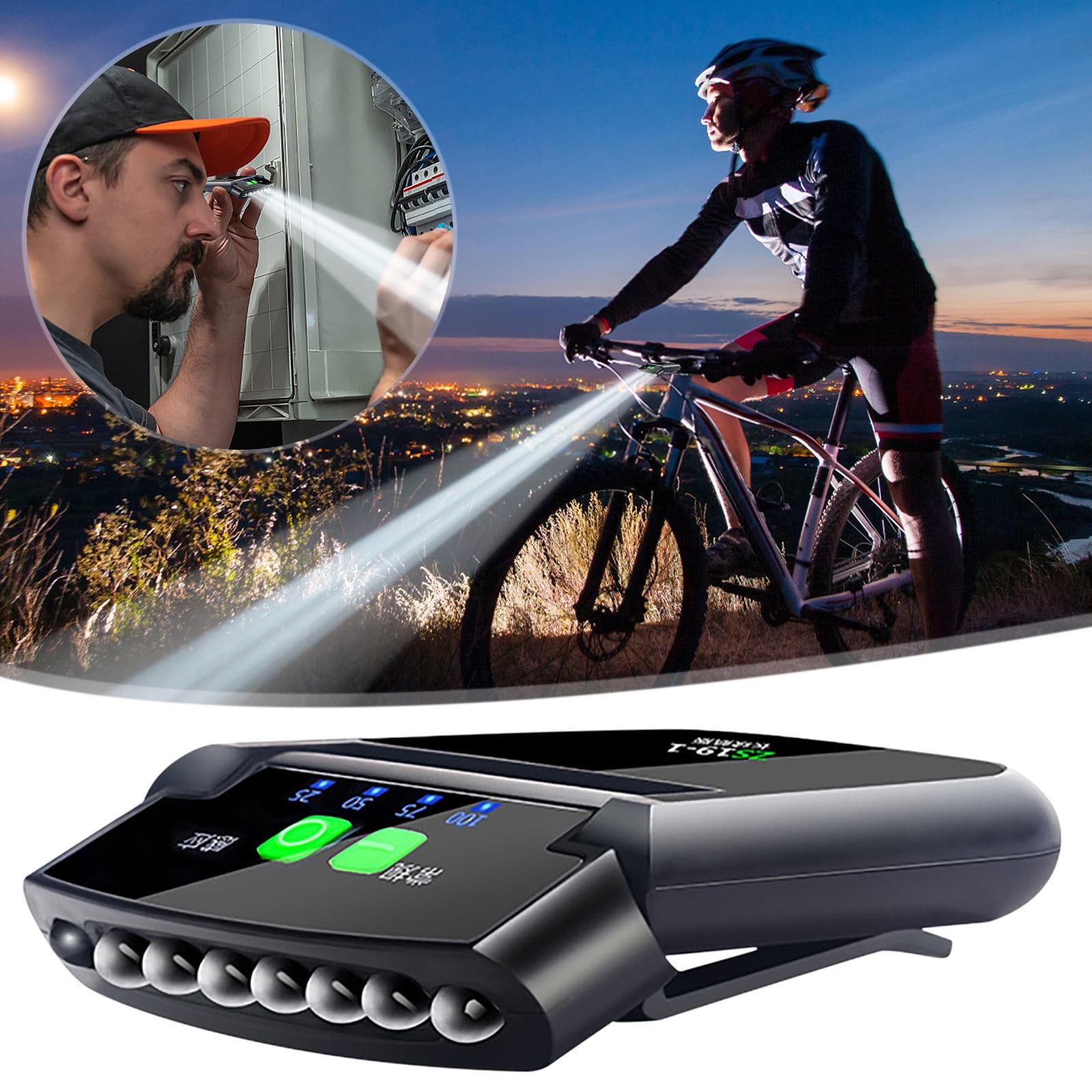 Rvkxad LED Headlamp Flashlight, USB Rechargeable Hands-Free Head Light ...