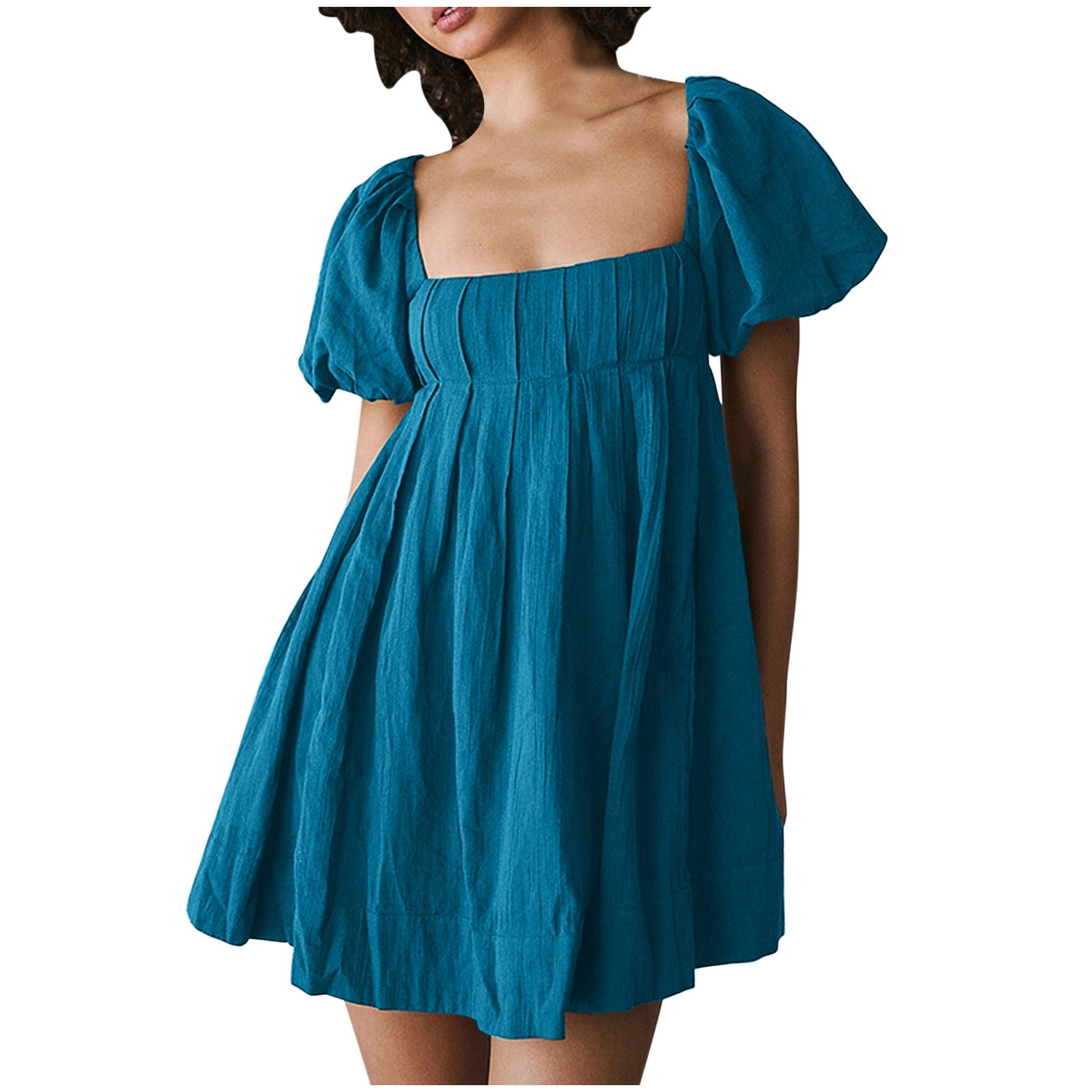 Rvkxad Sundresses for Women 2025 Trendy Short Puff Sleeve Party Beach ...