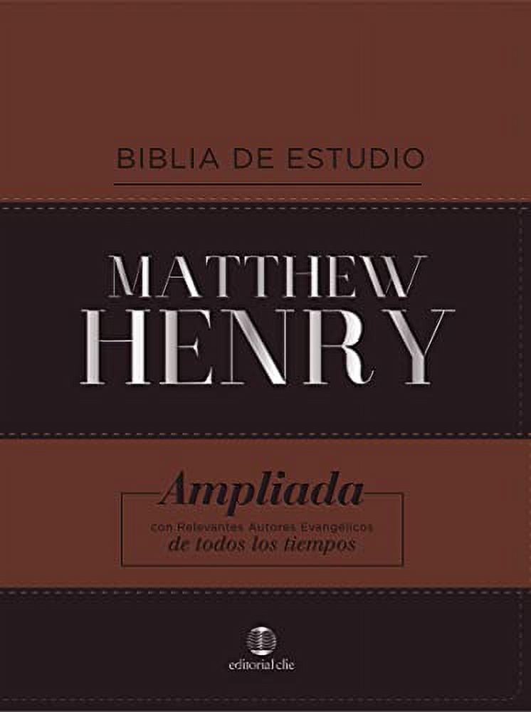 Pre-Owned Rvr Biblia de Estudio Matthew Henry, Leathersoft, Clásica ...