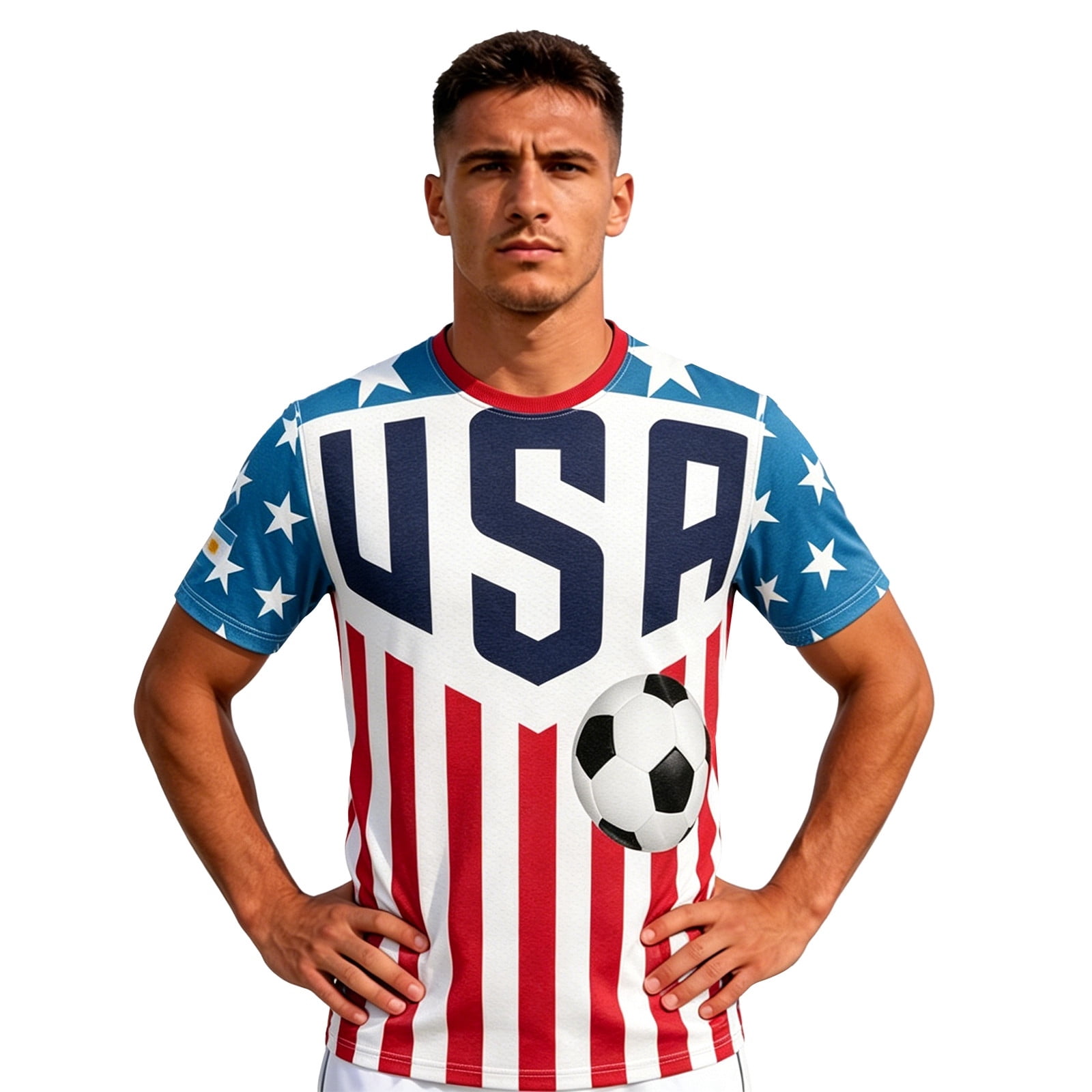 Rvusndi 2026 Usa Soccer Men Tshirts Short Sleeves Summer Tops Graphic ...