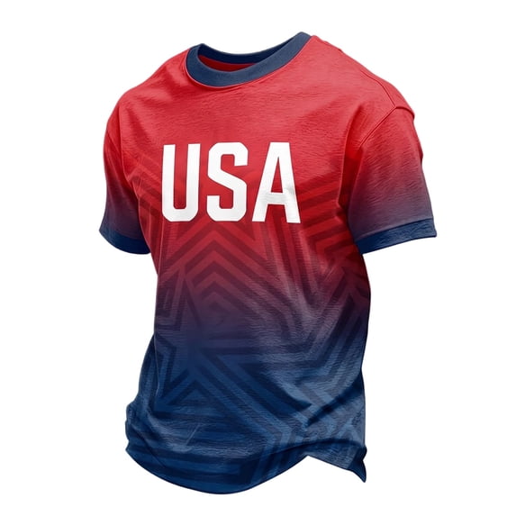 Rvusndi 2026 Usa Soccer Men Tshirts Short Sleeves Summer Tops Graphic ...