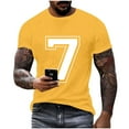 Rvwovn Mens & Womens Number 6/7 T-Shirt, Short Sleeve Crewneck Tees ...