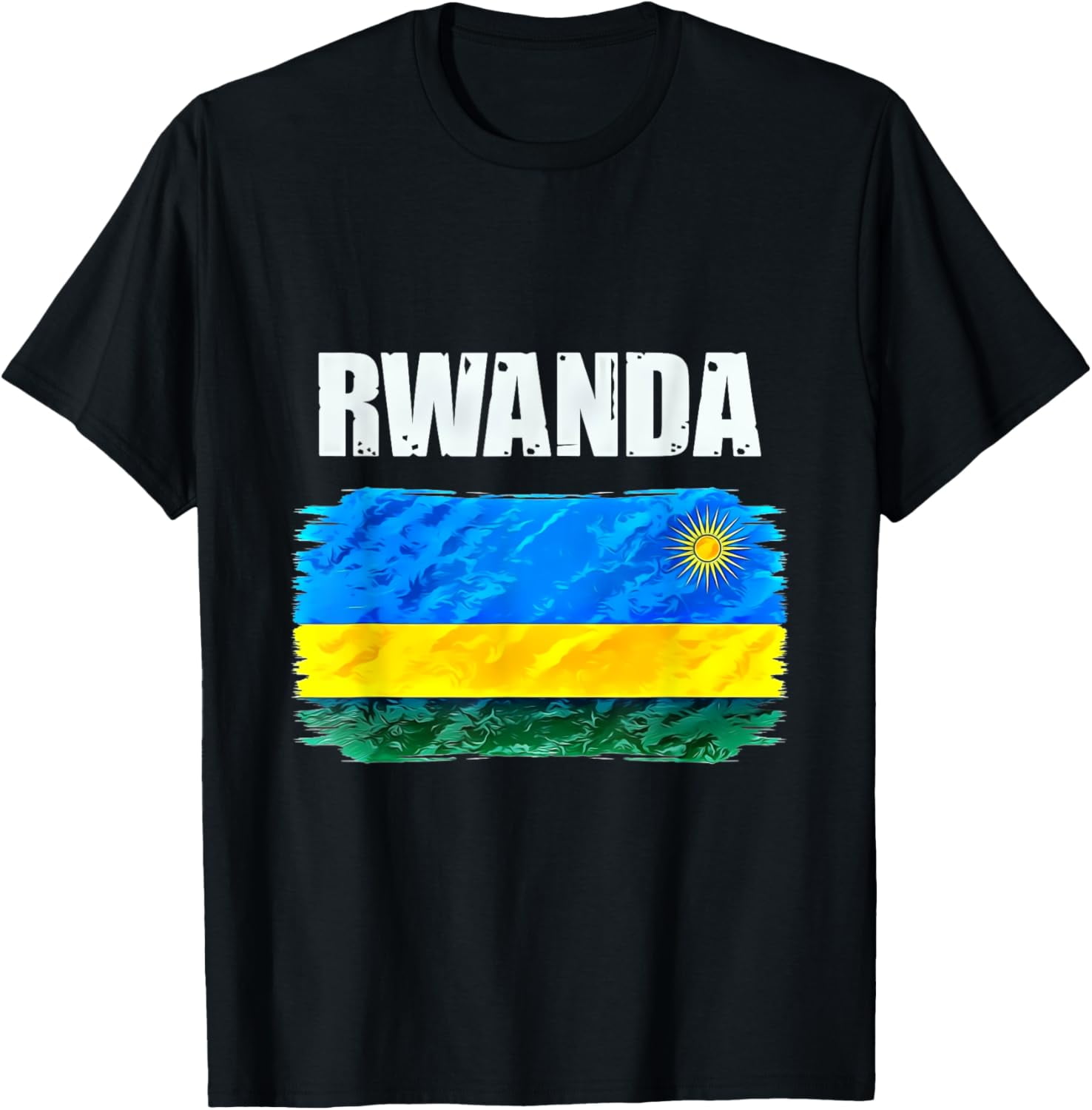 Rwanda Flag Emblem T-Shirt - Walmart.com