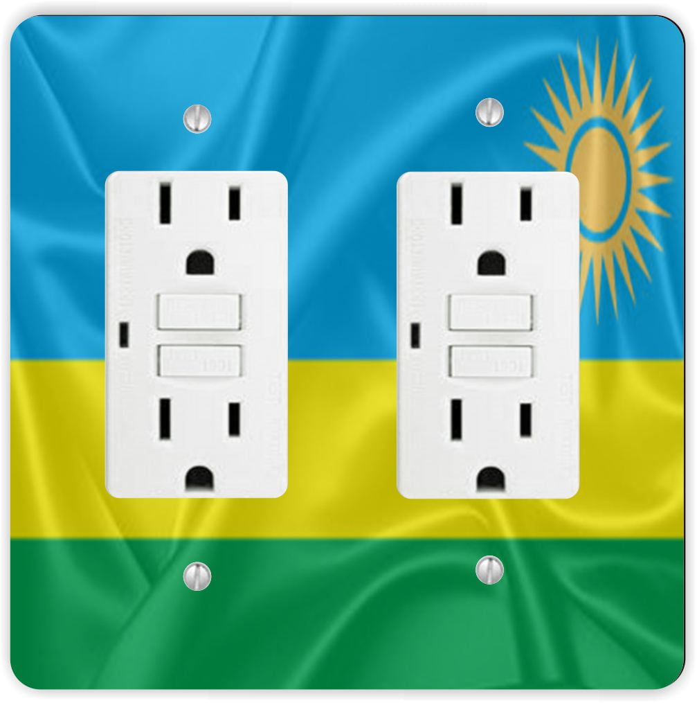 Rwanda Flag - GFI Switch Plate Cover - Double GFI Cover - Walmart.com