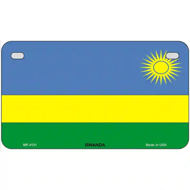 Rwanda Flag Metal Novelty License Plate 7" x 4" Motorcycle (MP ...