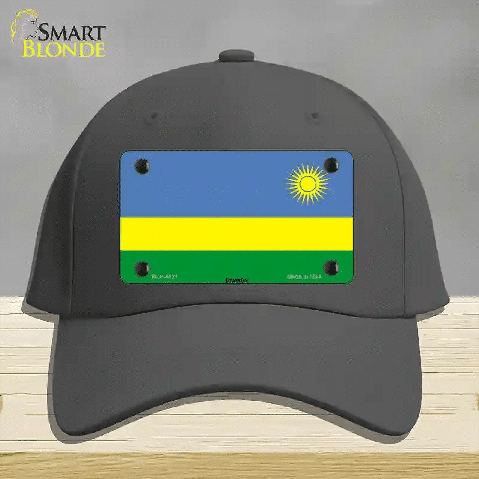Rwanda Flag Novelty License Plate Hat Cotton Charcoal - Walmart.com