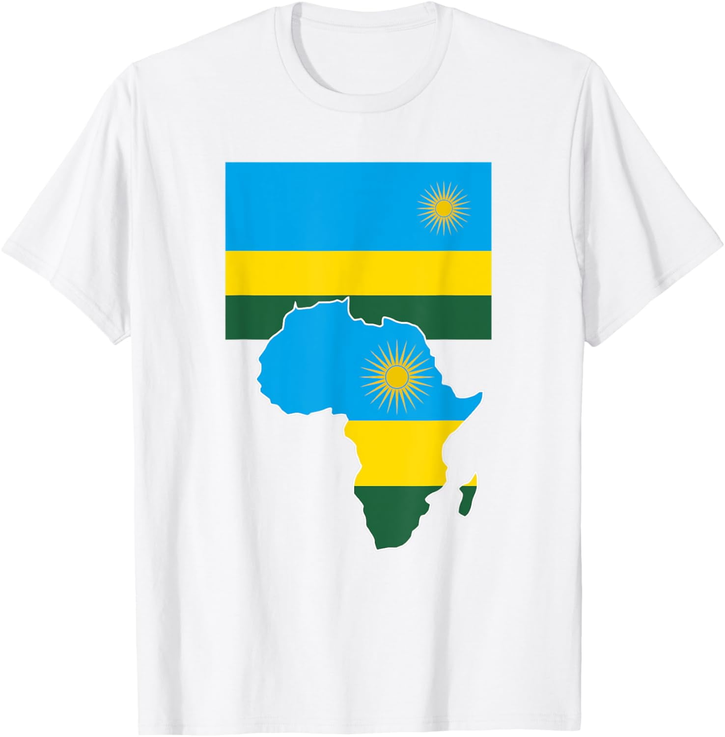 Rwanda Flag With Rwandan Flag Inside Africa Map T-Shirt - Walmart.com