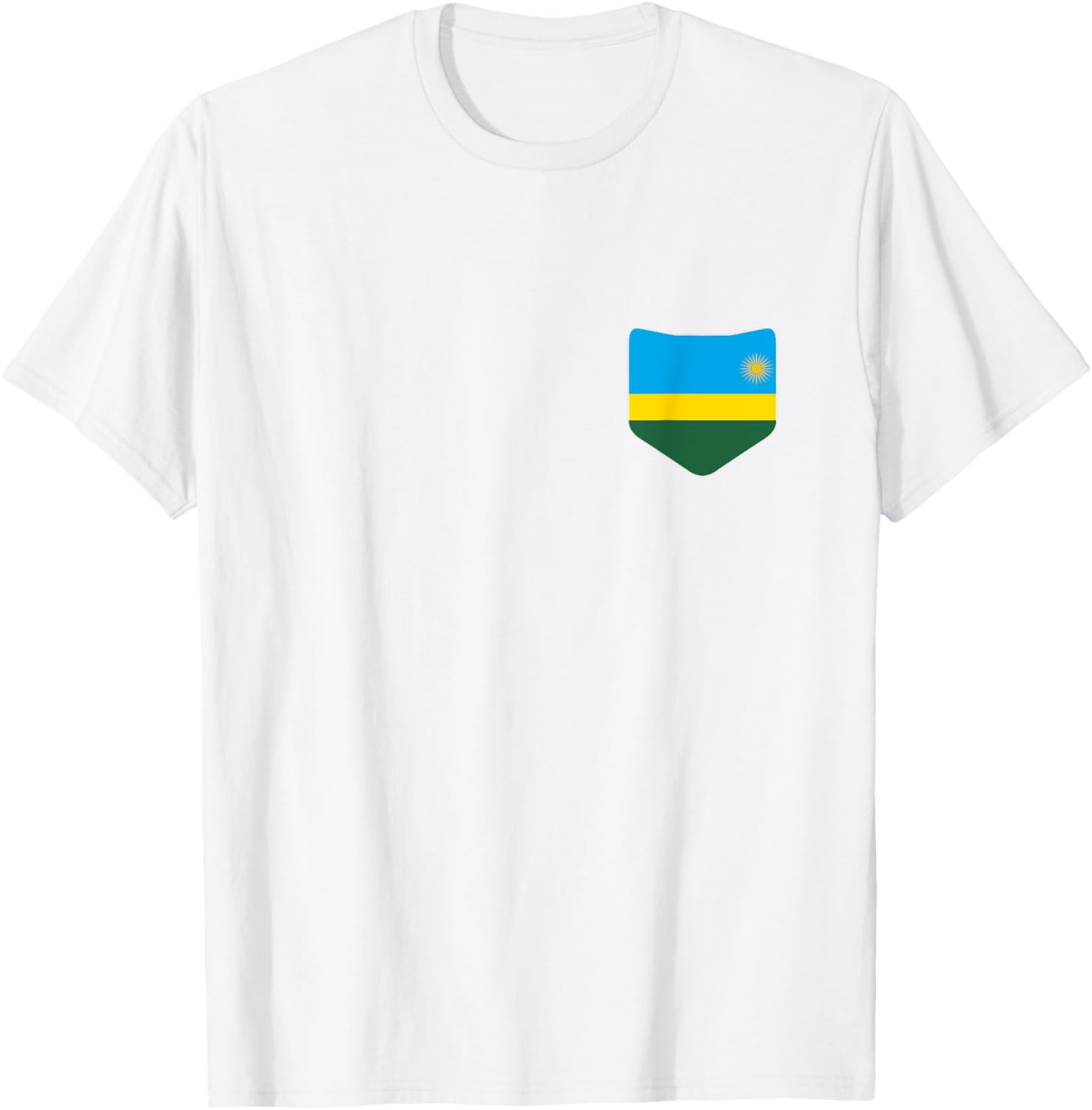 Rwanda Flag with Printed Rwandan Flag Pocket T-Shirt - Walmart.com