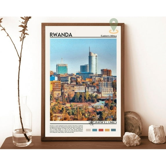 Rwanda Print, Rwanda Poster, Rwanda Wall Art, Rwanda Travel, Rwanda Art ...