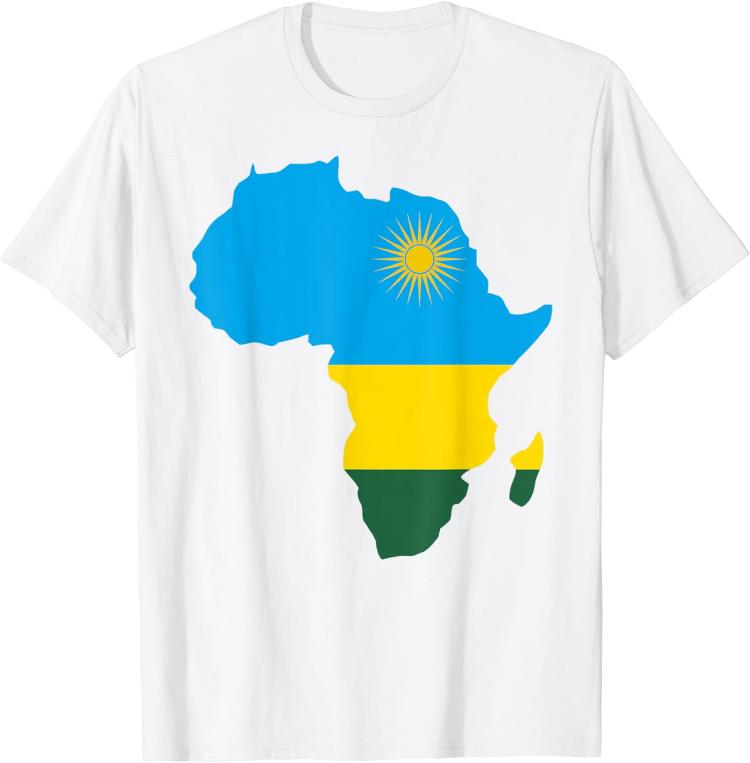 Rwandan pride Rwanda flag Africa map t-shirt - Walmart.com