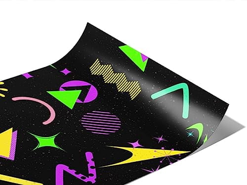 Rwraps 80s Retro Big Zap Gloss Vinyl Film Wrap 59in x 2ft Vinyl Vehicle ...