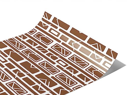 Rwraps Abstract Brick Coffee Gloss Vinyl Film Wrap 59in x 10ft Vinyl ...