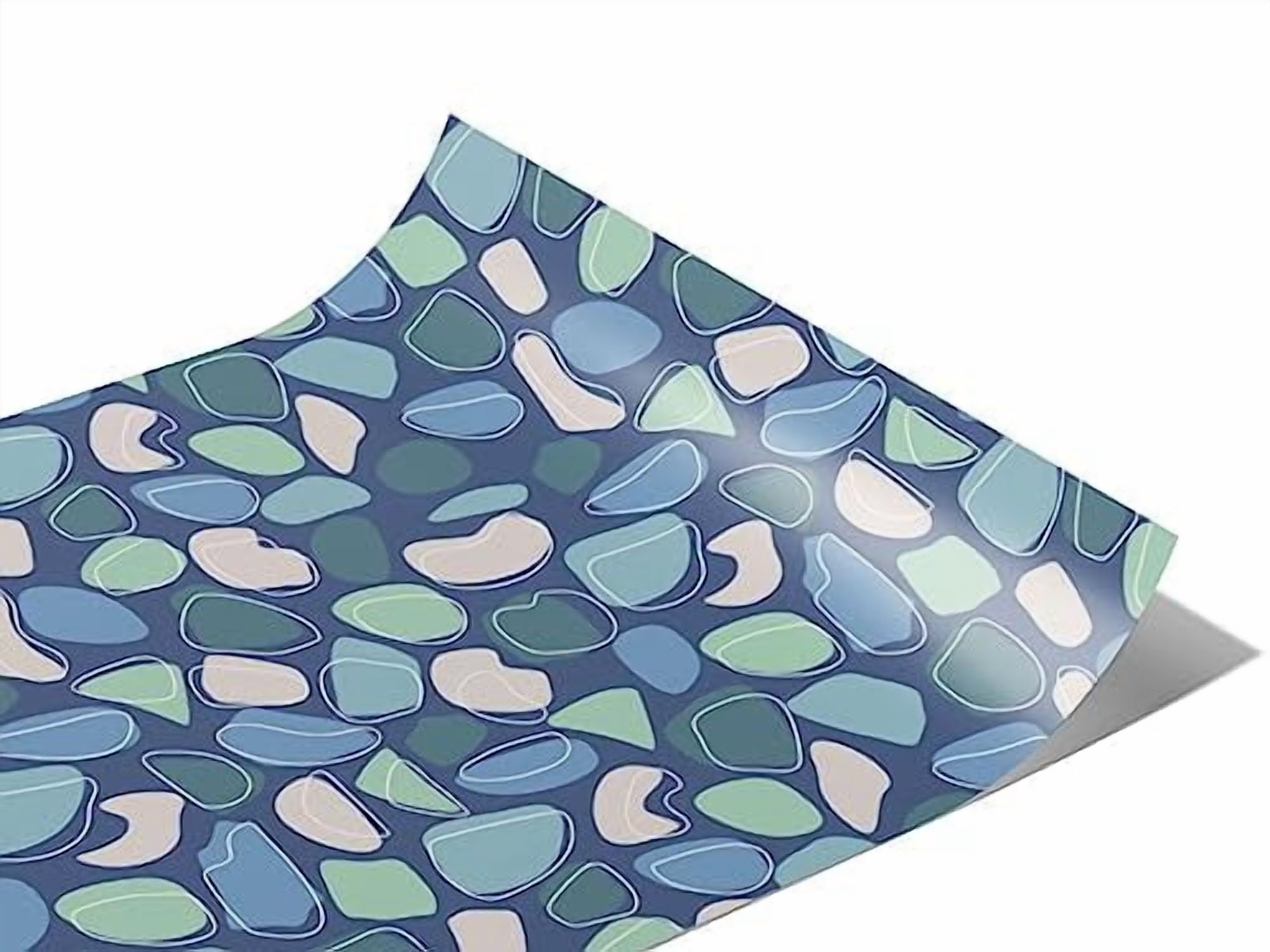 Rwraps Abstract Cobblestone Ocean Floor Gloss Vinyl Film Wrap 59in x ...