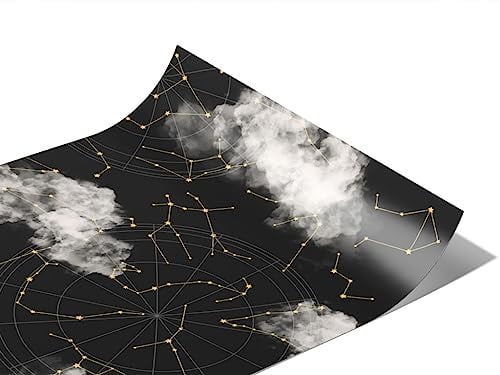 Rwraps Astrology Cloudy Constellations Matte Vinyl Film Wrap 59in x 5ft ...
