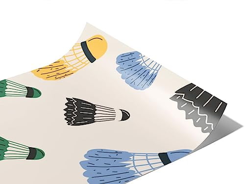 Rwraps Badminton Subtle Shuttlecocks Gloss Vinyl Film Wrap 59in x 2ft ...