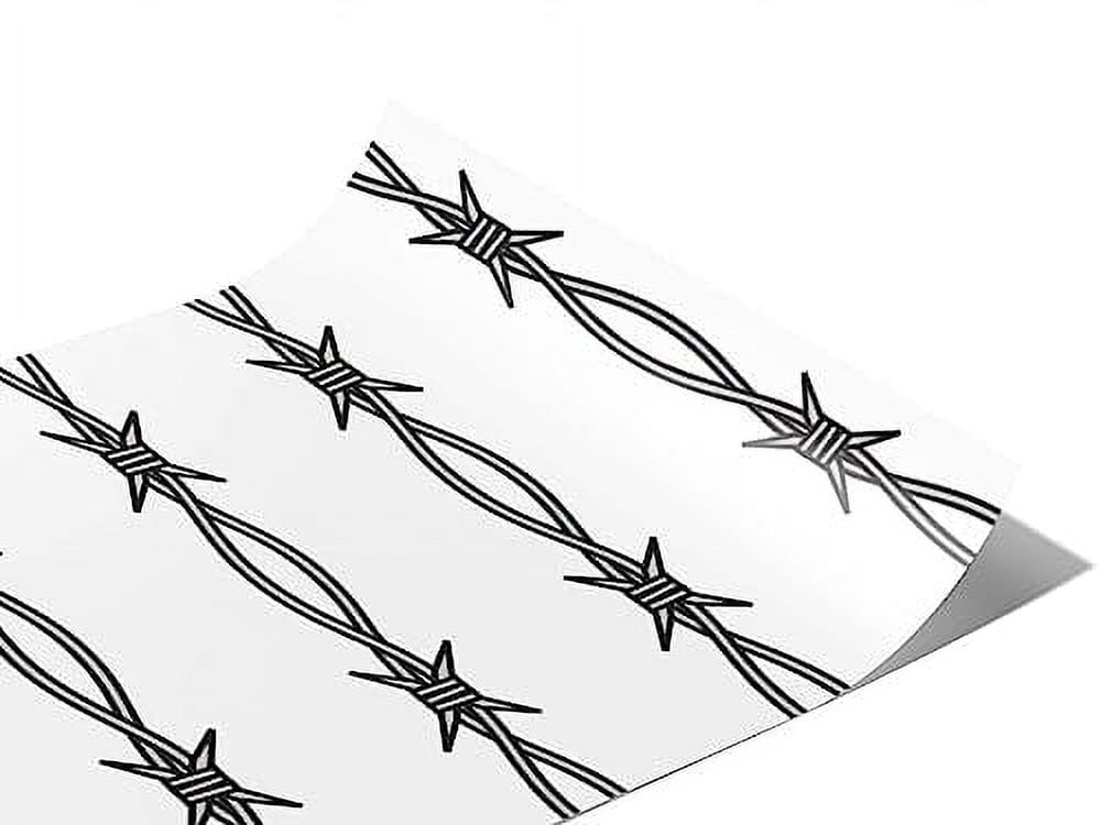 Rwraps Barbed Wire Outlined Ross Matte Vinyl Film Wrap 59in x 20ft ...