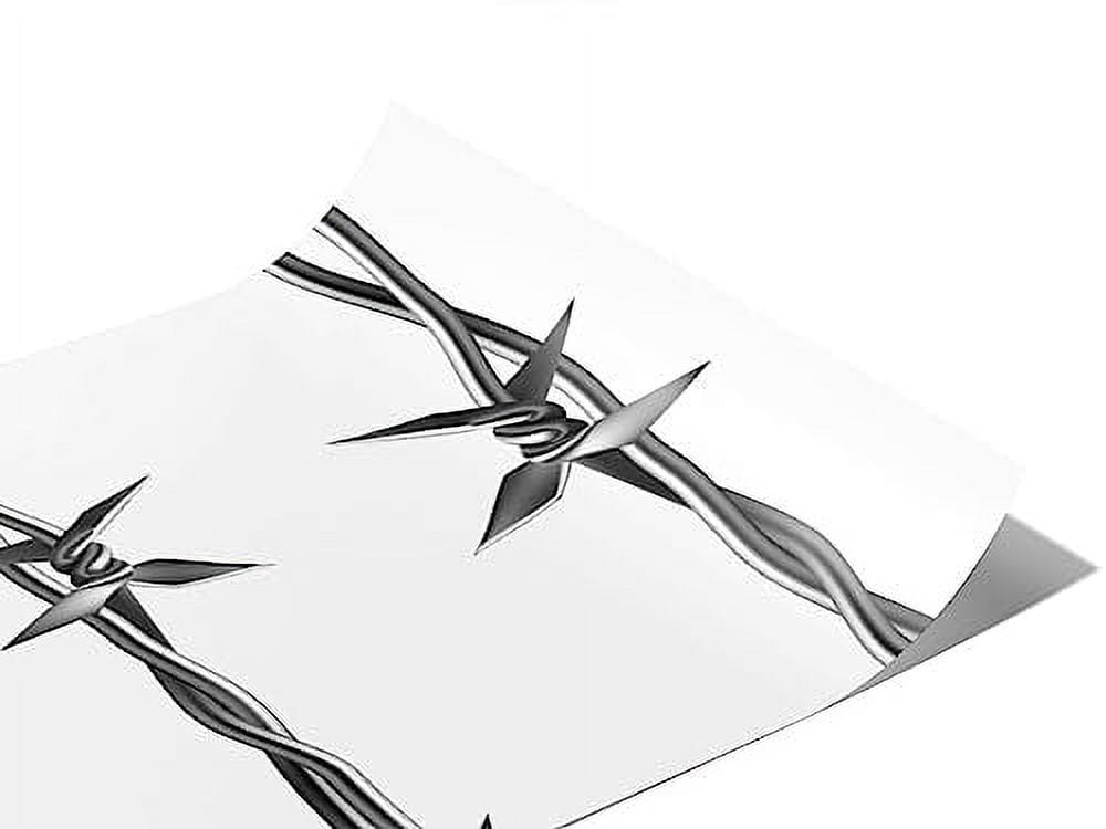 Rwraps Barbed Wire Realistic Ross Matte Vinyl Film Wrap 59in x 14ft ...