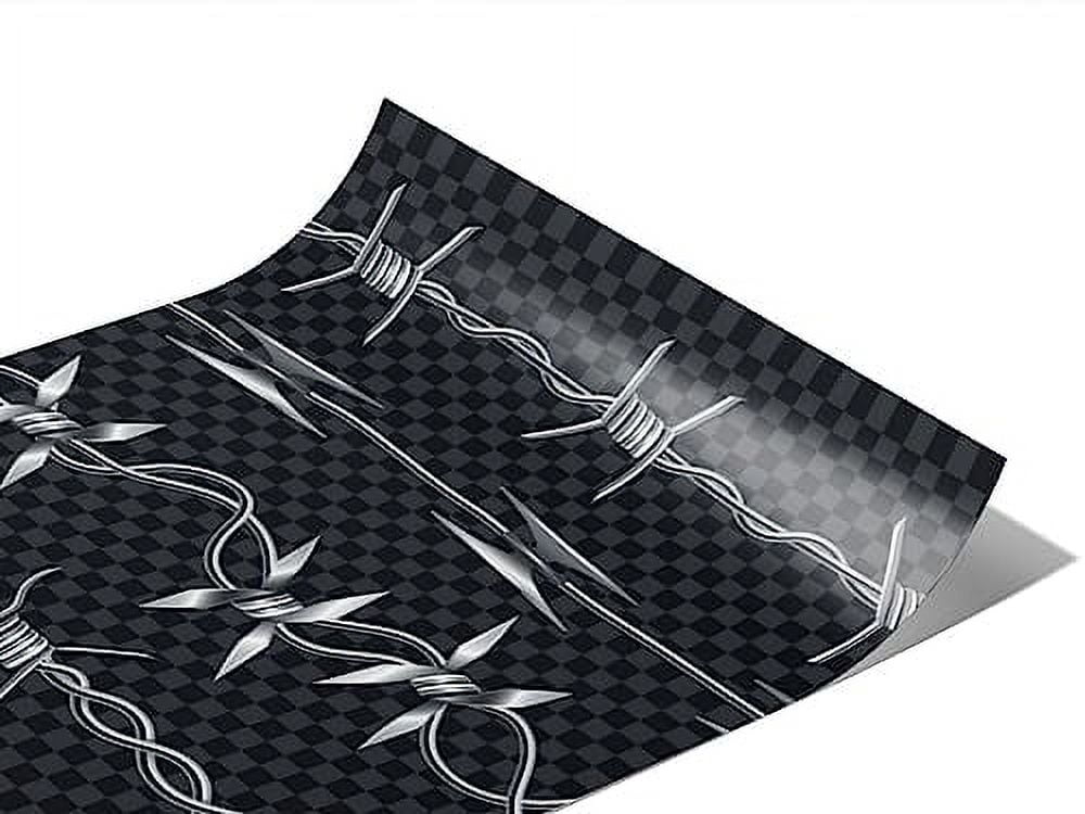 Rwraps Barbed Wire Spiked Variations Matte Vinyl Film Wrap 59in x 22ft ...