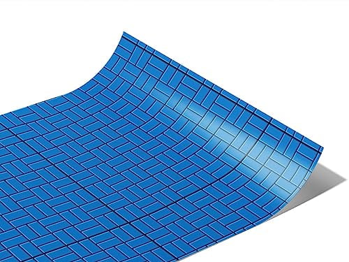 Rwraps Basketweave Brick Blue Matte Vinyl Film Wrap 59in x 8ft Vinyl ...