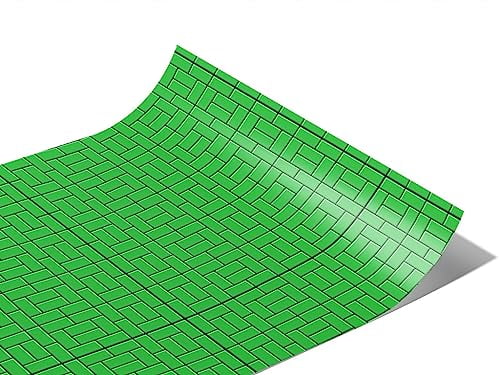 Rwraps Basketweave Brick Green Matte Vinyl Film Wrap 59in x 5ft Vinyl ...