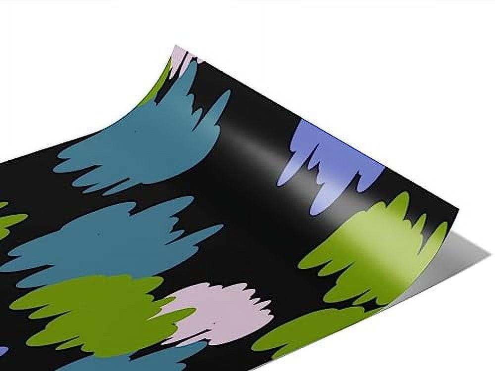 Rwraps Blue Abstract Allay Pain Gloss Vinyl Film Wrap 59in x 20ft Vinyl ...