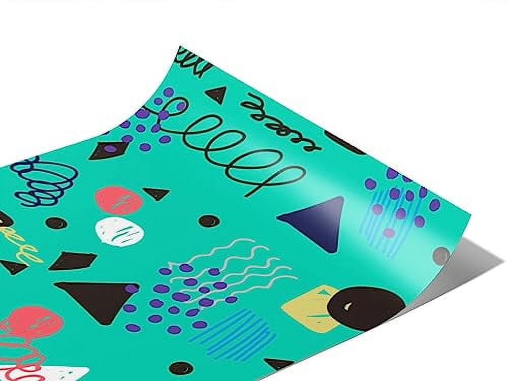 Rwraps Blue Abstract Aquarius Dawning Gloss Vinyl Film Wrap 59in x 7ft ...