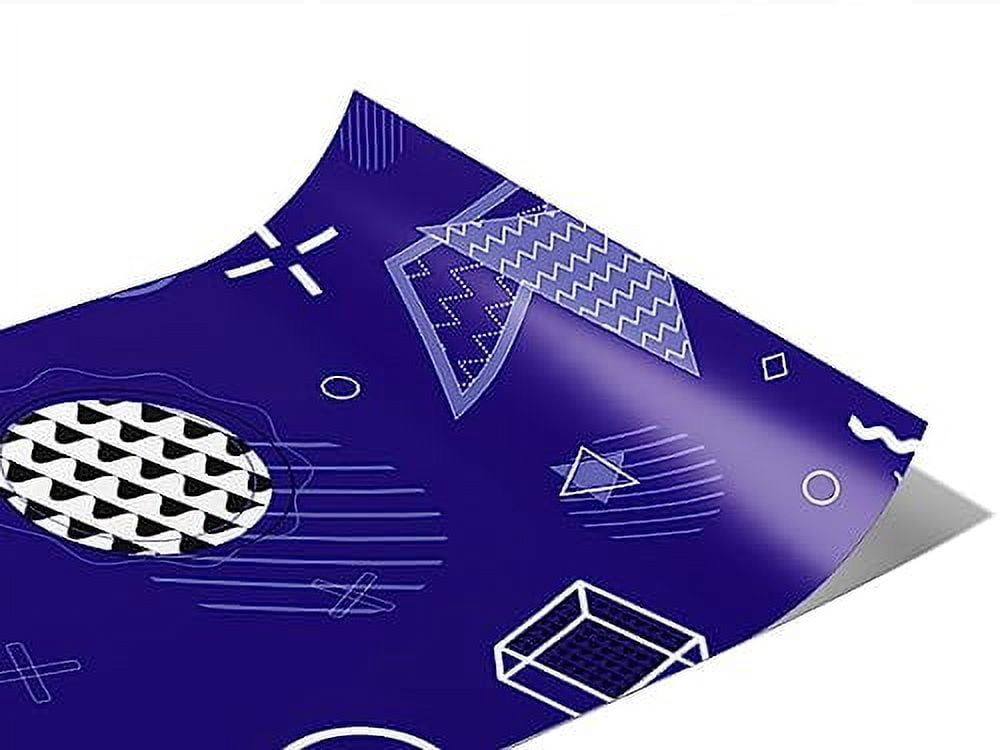 Rwraps Blue Abstract Back Again Gloss Vinyl Film Wrap 59in x 21ft Vinyl ...