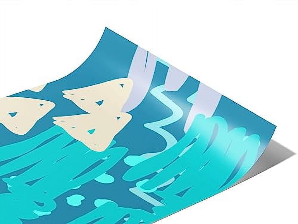 Rwraps Blue Abstract Fred Jones Matte Vinyl Film Wrap 59in x 24ft Vinyl ...