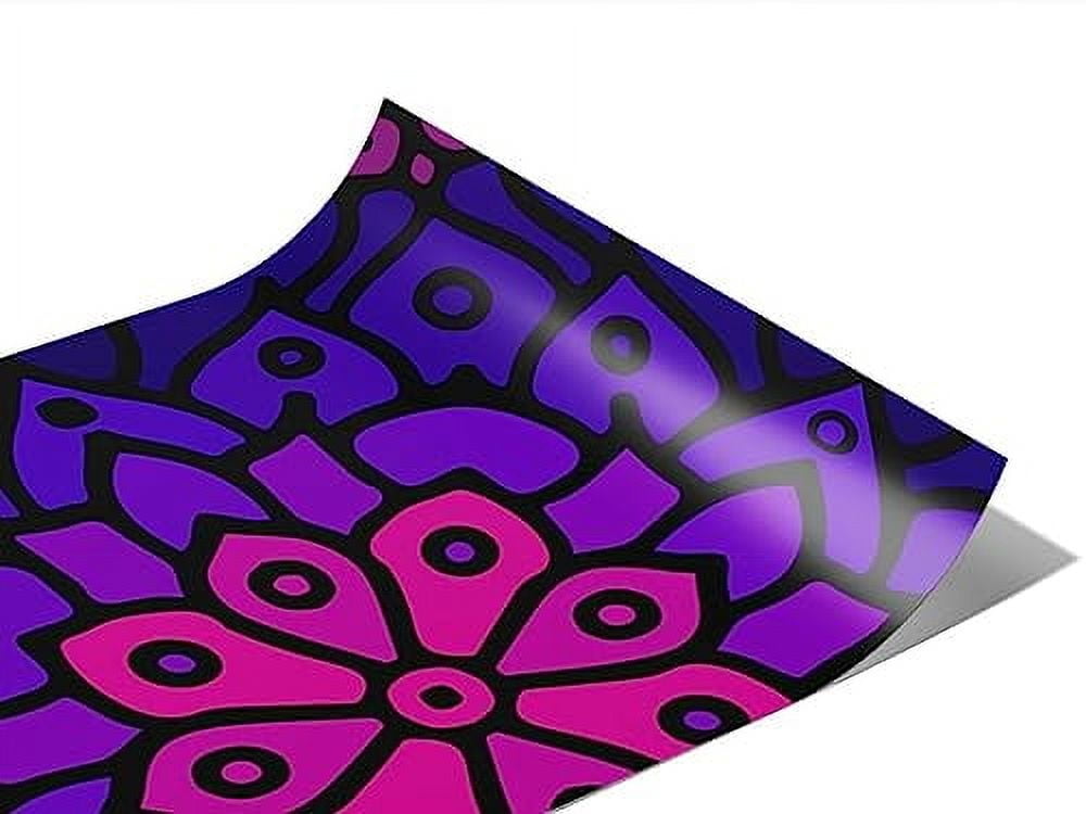 Rwraps Blue Art Deco Gradient Lotus Gloss Vinyl Film Wrap 59in x 8ft ...