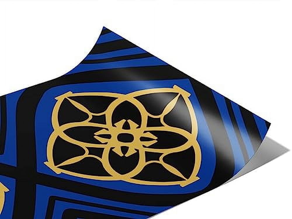 Rwraps Blue Art Deco Hidden Wonders Gloss Vinyl Film Wrap 59in x 12ft ...