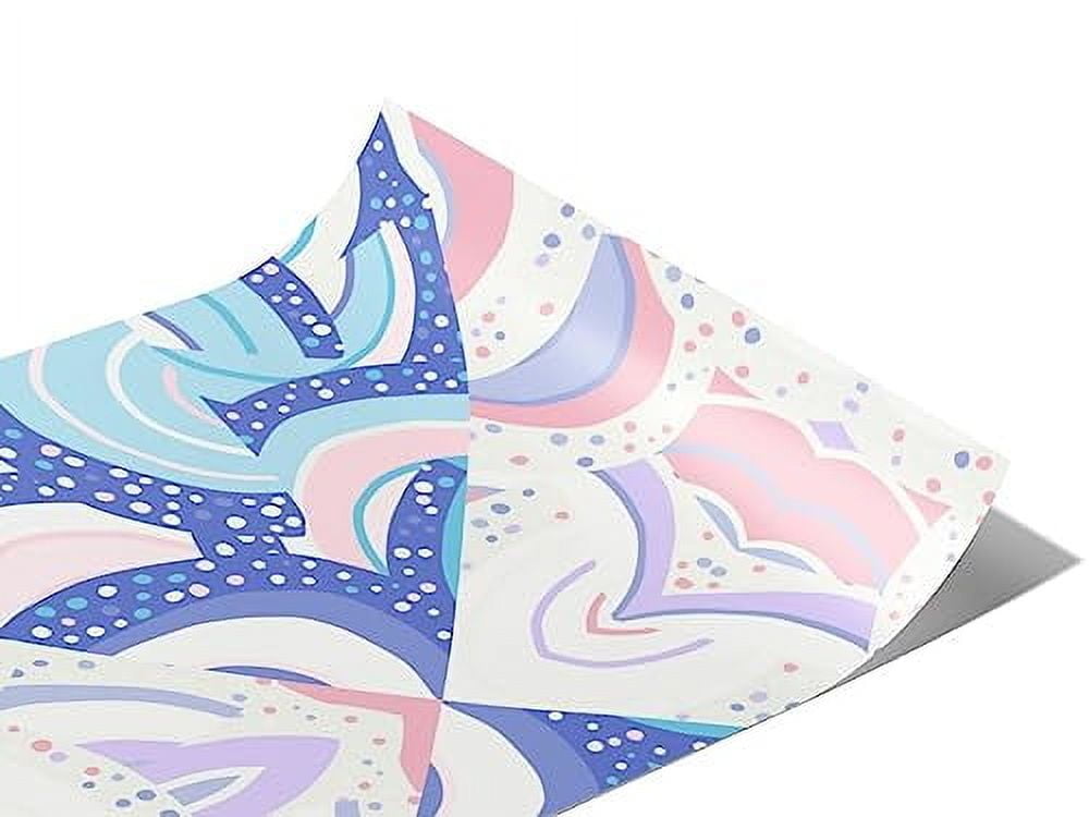 Rwraps Blue Art Deco Soft Lullaby Matte Vinyl Film Wrap 59in x 6ft ...