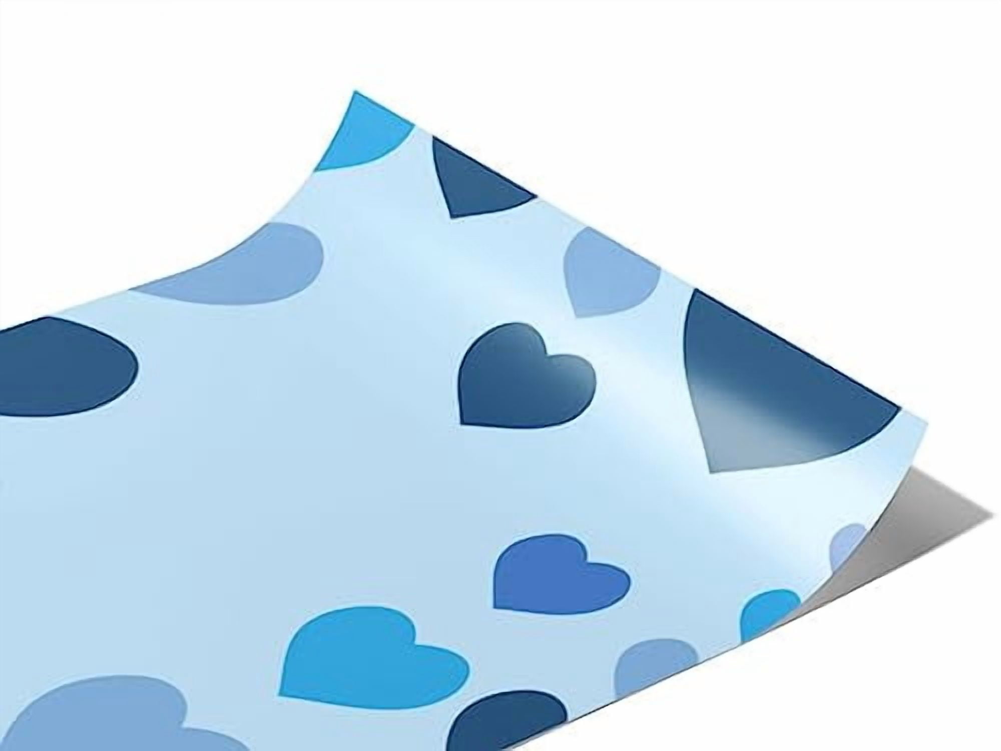 Rwraps Blue Heart Window Rain Gloss Vinyl Film Wrap 59in x 11ft Vinyl ...