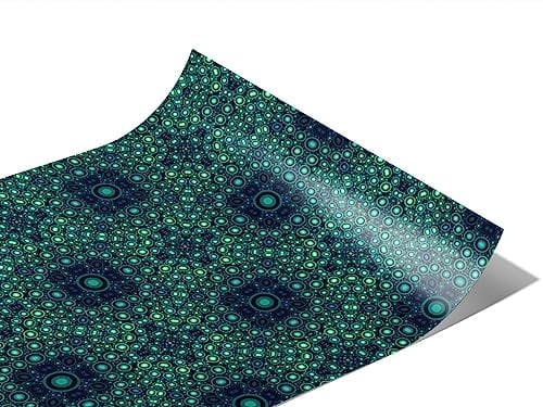 Rwraps Blue Mosaic Cadet Squares Gloss Vinyl Film Wrap 59in x 14ft ...