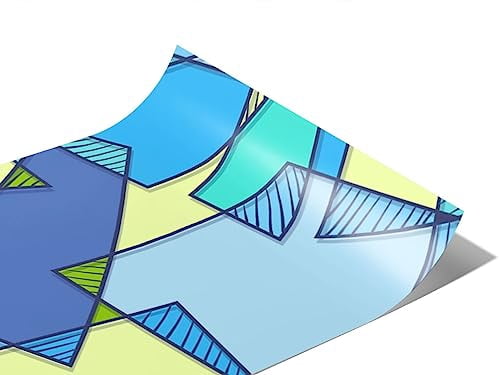 Rwraps Blue Mosaic Munsell Blocks Matte Vinyl Film Wrap 59in x 3ft ...