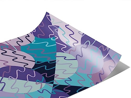 Rwraps Blue Mosaic Rainy Daze Matte Vinyl Film Wrap 59in x 9ft Vinyl ...