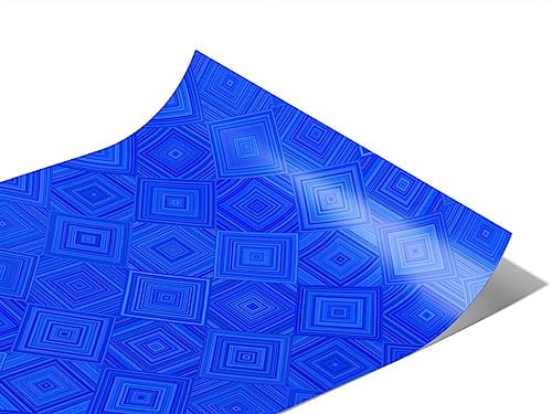 Rwraps Blue Mosaic Squares De France Gloss Vinyl Film Wrap 59in x 12ft ...