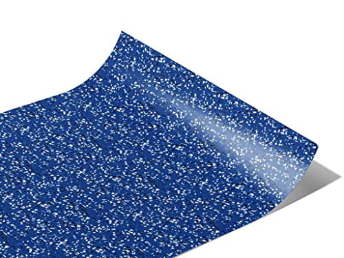 Rwraps Blue Terrazzo Matte Vinyl Film Wrap 59in x 1ft Vinyl Vehicle Car ...