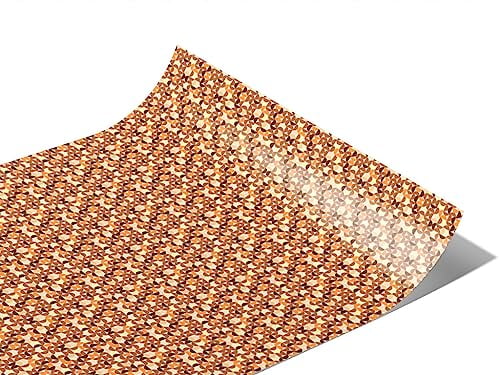 Rwraps Brown Mosaic Seventies Retro Matte Vinyl Film Wrap 59in x 12ft ...