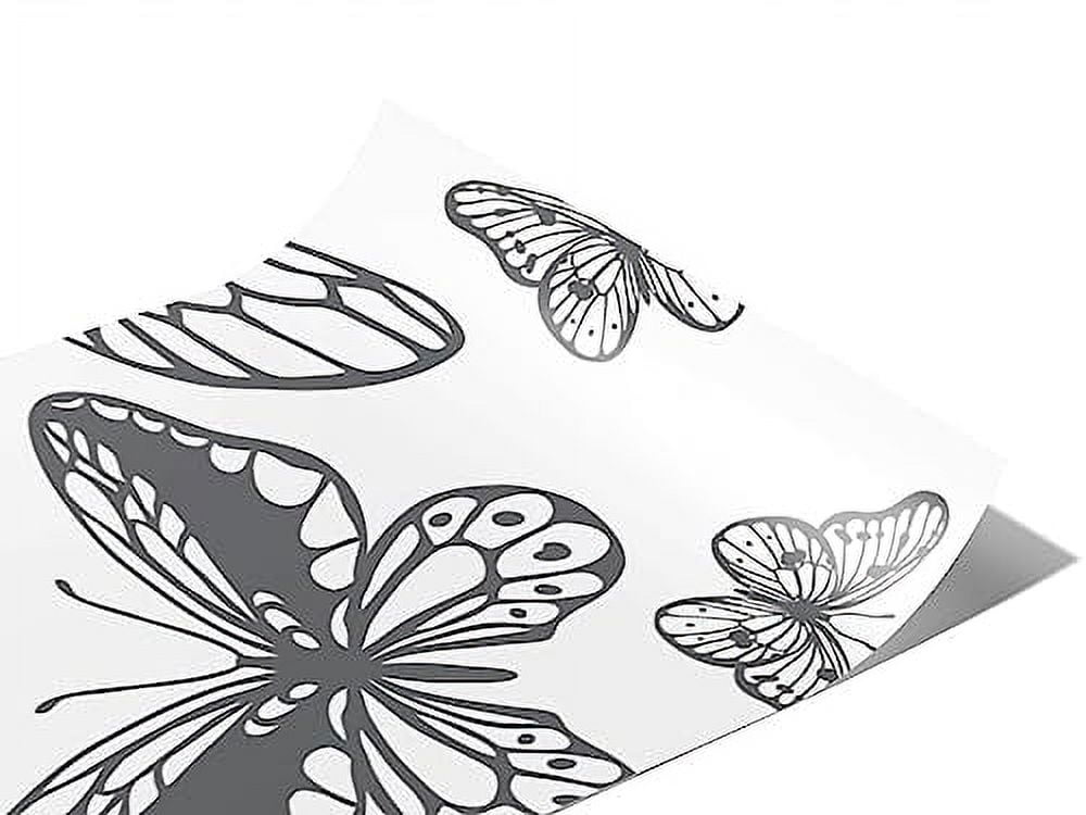 Rwraps Butterfly Stunning Silhouettes Gloss Vinyl Film Wrap 59in x 20ft ...